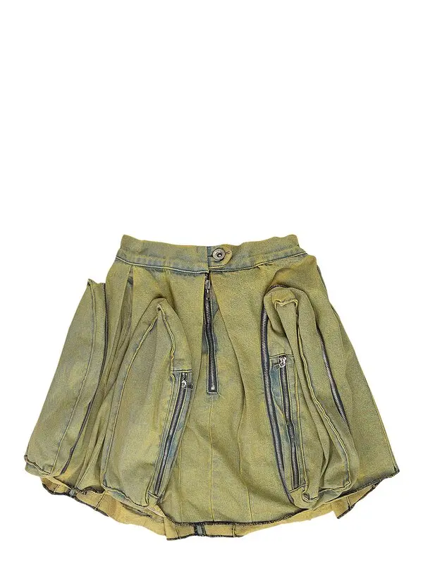 WHO DECIDES WAR BY EV BRAVADO Window Pocket Cargo Maxi Skirt - Green