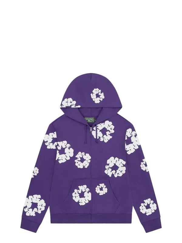 DENIM TEARS Cotton Wreath Zip Hoodie - Purple