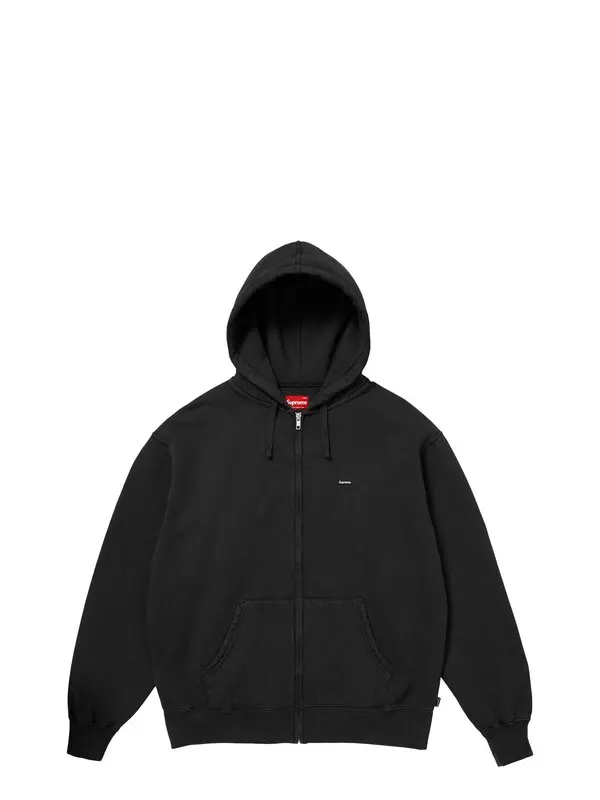 Supreme Small Box Zip Up Hoodie - Black