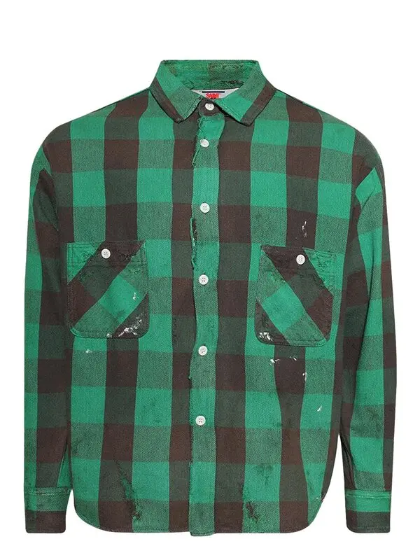 SAINT MXXXXXX Flannel Shirt - Green