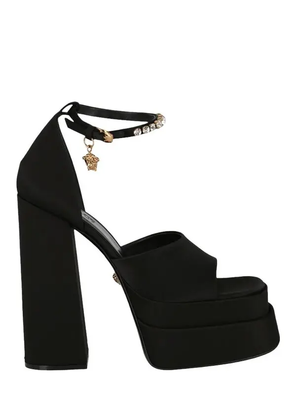 Versace Medusa Aevitas Platform Sandal - Black