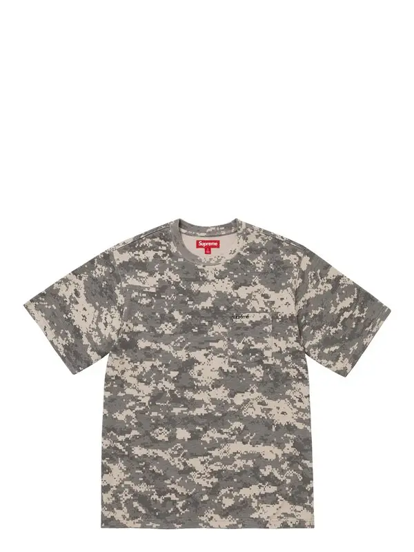 Supreme Short-sleeve Pocket Tee In Digi Camo - Green