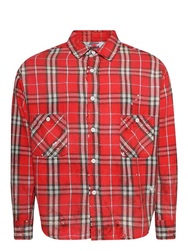SAINT MXXXXXX Flannel Shirt - Red