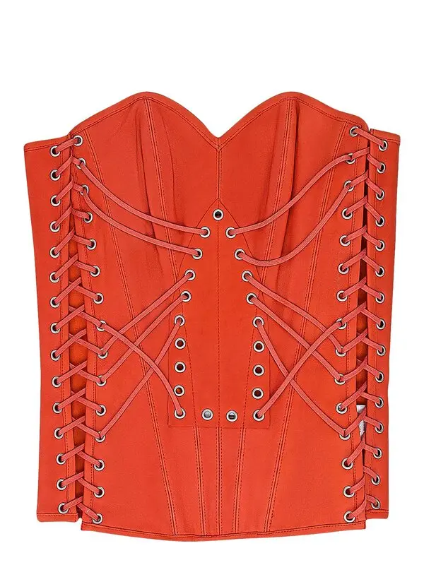 WHO DECIDES WAR BY EV BRAVADO Window Longline Corset - Orange