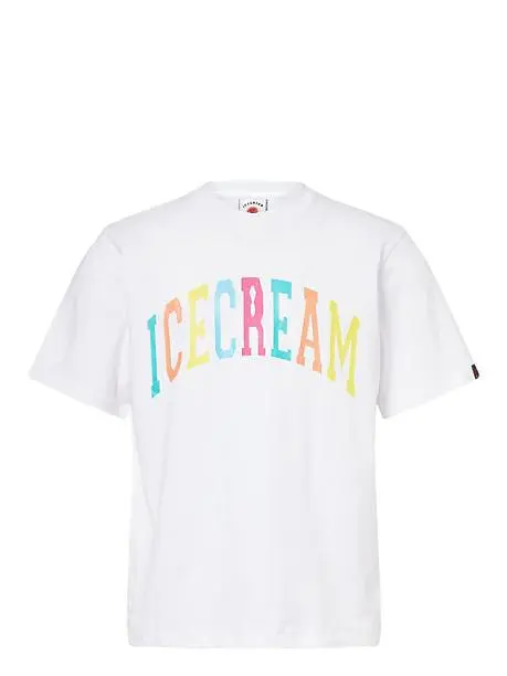 ICECREAM College Graphic Cotton-jersey T-shirt - White