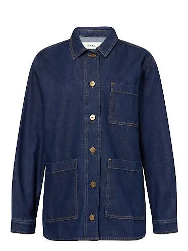 SKALL STUDIO Henny Relaxed-fit Denim Overshirt - Indigo Blue