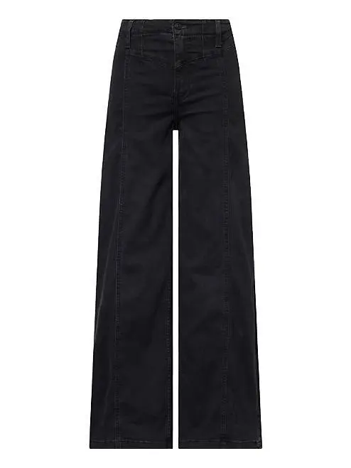 Free People Libre Wide-leg Stretch Jeans - Black