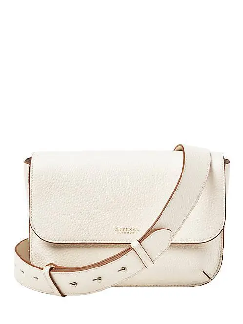 ASPINAL OF LONDON Ella Grande Leather Cross-body Bag - Ivory