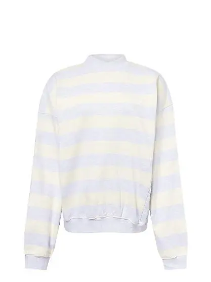 SISTERS & SEEKERS Striped Oversized Cotton-blend Sweatshirt - Multi
