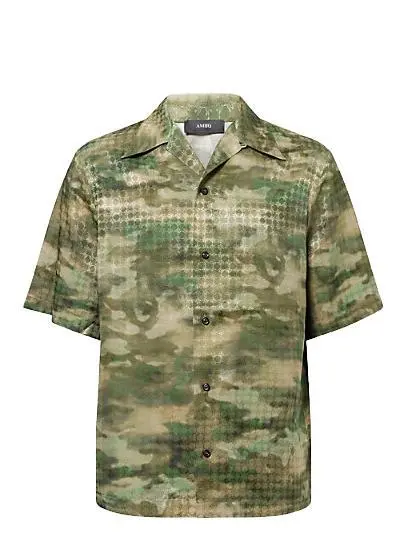 Amiri Quad Flage Short-sleeve Woven Camp Shirt - Camo