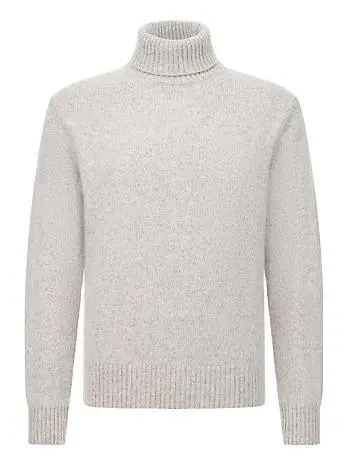 Boggi Milano Merino Wool Polo-neck Jumper - Grey