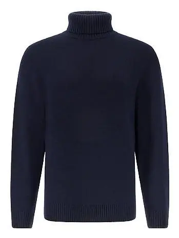 Boggi Milano Regular Fit Merino Wool Jumper - Navy Blue
