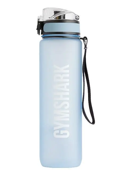 GYMSHARK Sports Straw Plastic Bottle - Bench Blue