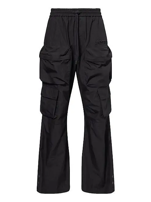 Amiri Logo-patch Straight-leg Cotton Blend Cargo Trousers - Black