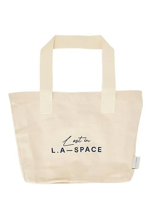 L.A-SPACE Lost In L.a Space Cotton-canvas Tote Bag - Cream