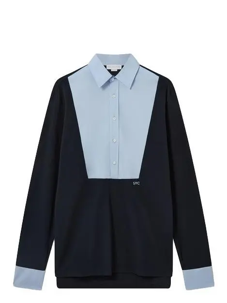 Stella McCartney Hybrid Polo Tailored Rugby Shirt - Black