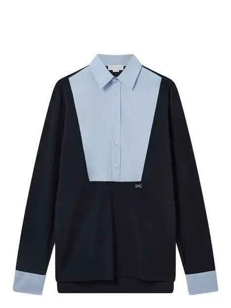 Stella McCartney Hybrid Polo Tailored Rugby Shirt - Black