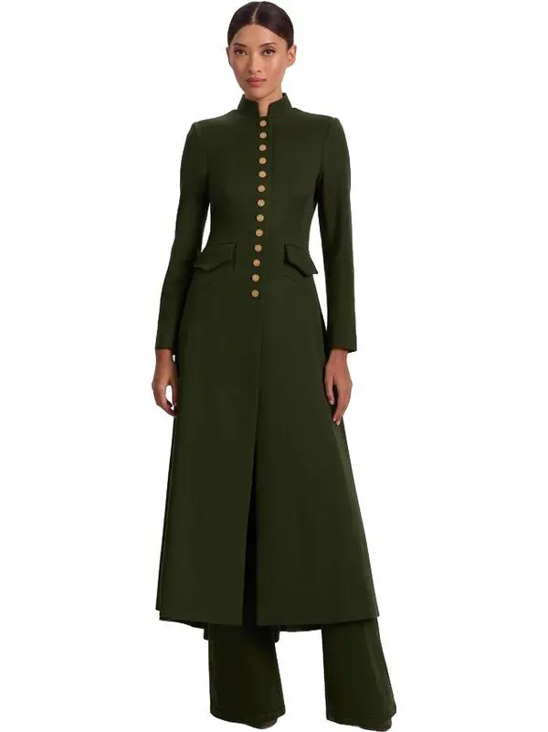 Alice + Olivia Winn Long Jacket - Green