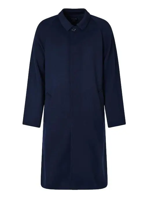 Giorgio Armani Cashmere Double Jersey Coat - Blue