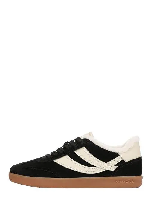 Vince Oasis Suede & Shearling Sneakers - Black