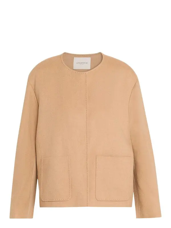 Lafayette 148 New York Snap-front Jacket - Camel