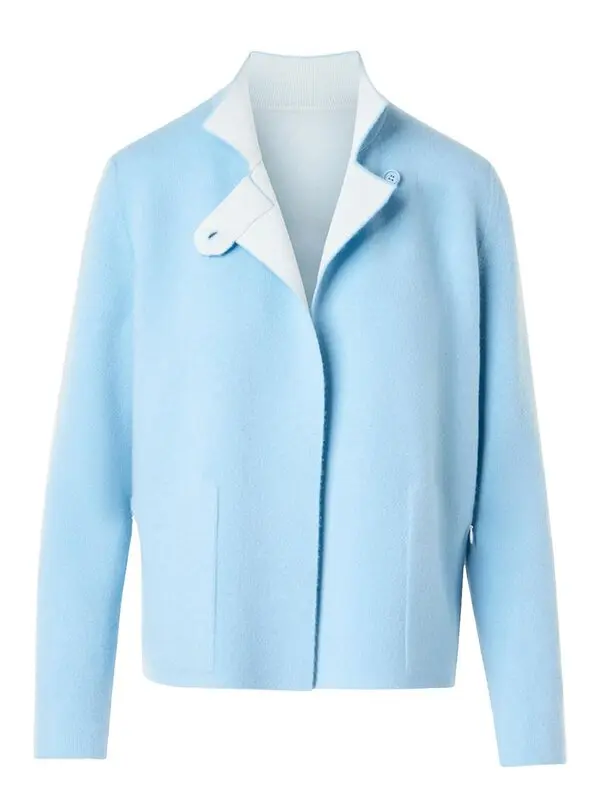 Akris Reversible Cashmere Jacket - Powder Blue