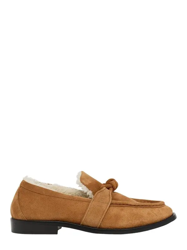 Bottega Veneta Astaire Knot Loafers - Caramel