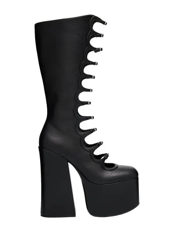Marc Jacobs Kiki Leather Platform Boots - Black