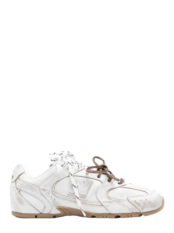 Miu Miu New Balance X 530 Sl Leather Sneakers - White