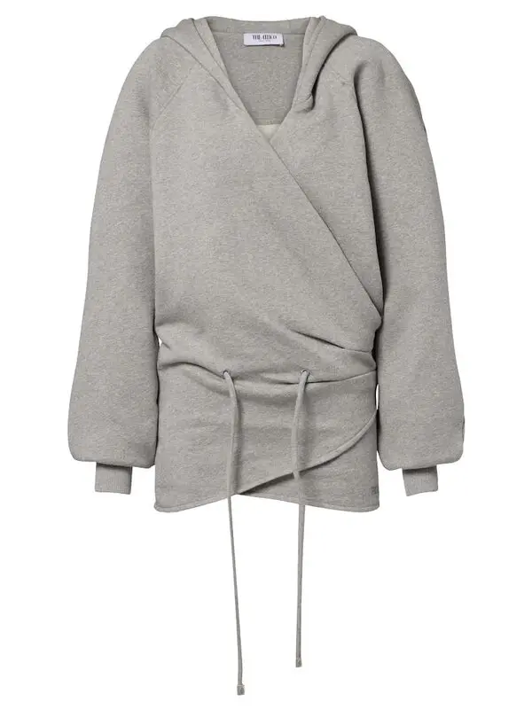 Attico Cotton Jersey Sweatshirt Dress - Grey