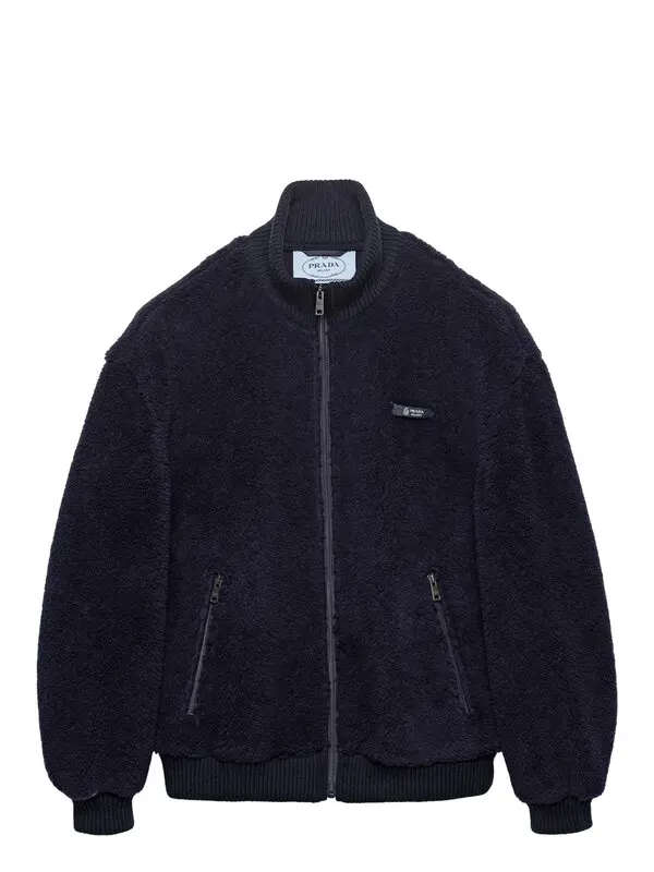 Prada Fleece Bomber Jacket - Blue
