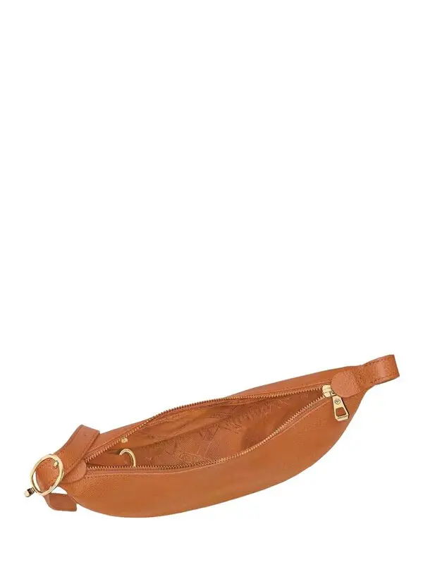 Longchamp Le Foulonné Grained-leather Crossbody Bag - Brown
