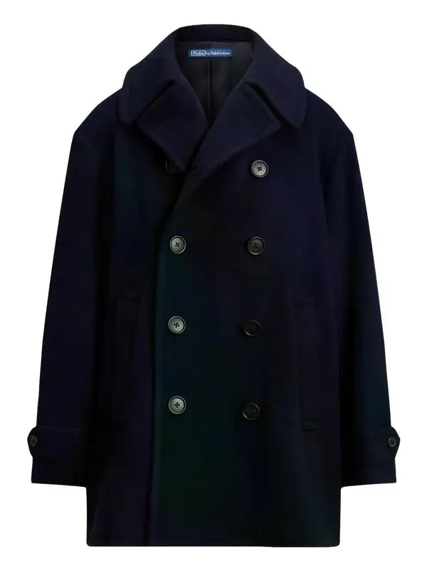 Polo Ralph Lauren Double-breasted Wool Pea Coat - Blue
