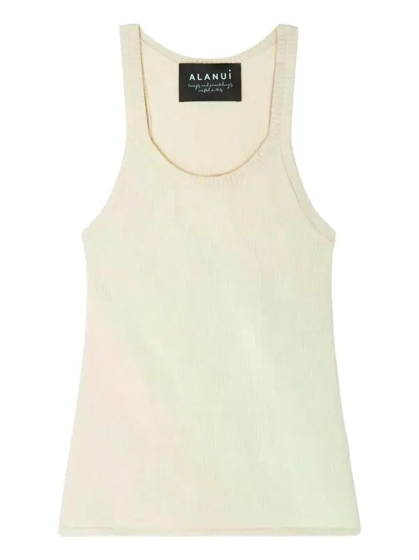 Alanui Ribbed Knit Tank Top - Neutrals