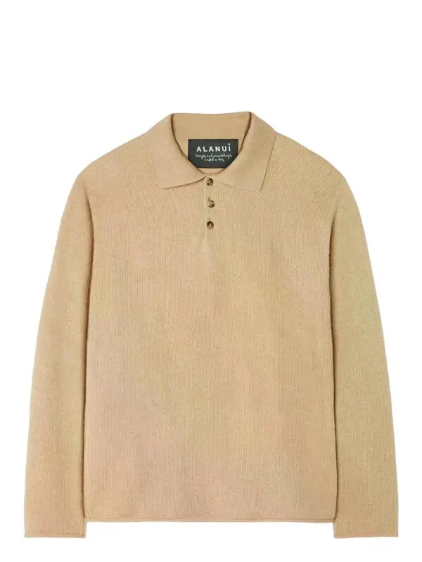 Alanui Finest Long-sleeves Polo Shirt - Neutrals