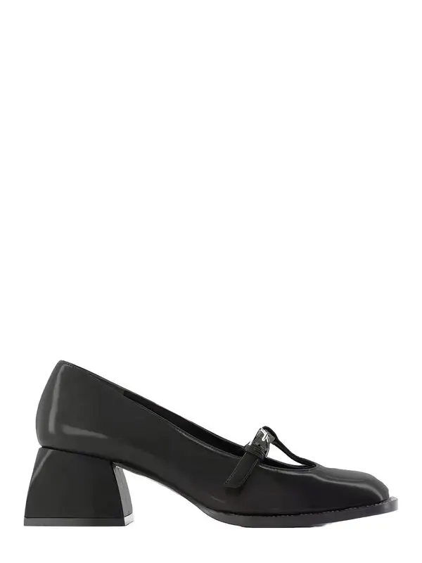 NODALETO 50mm Bulla Bobby Buckle-strap Pumps - Black
