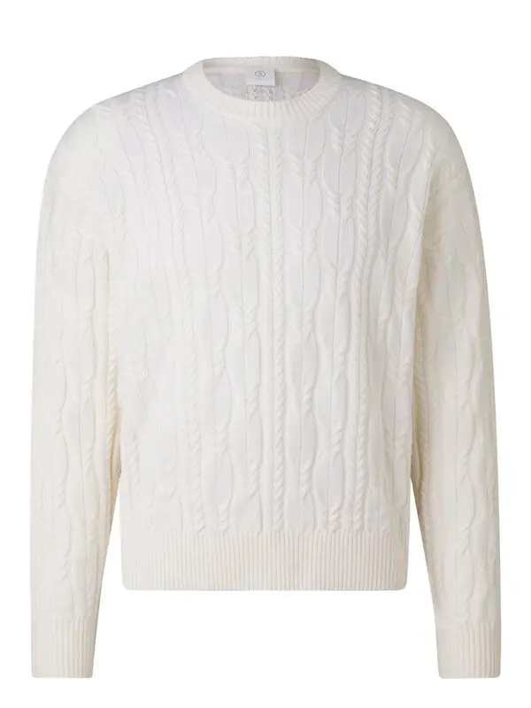 Bogner Keith Cable Knit Pullover - Off-white