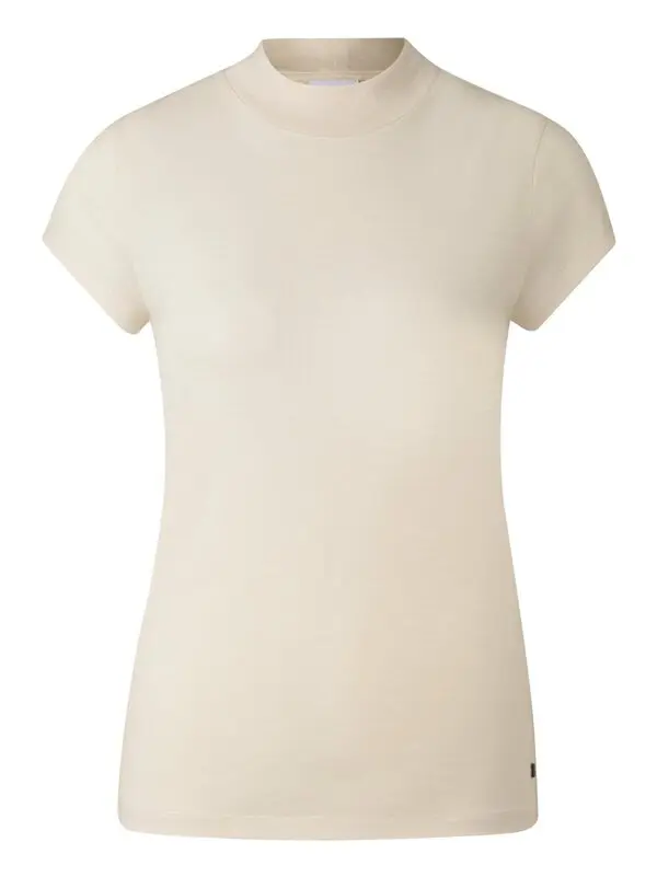 Bogner T-shirt With Stand-up Collar - Sand