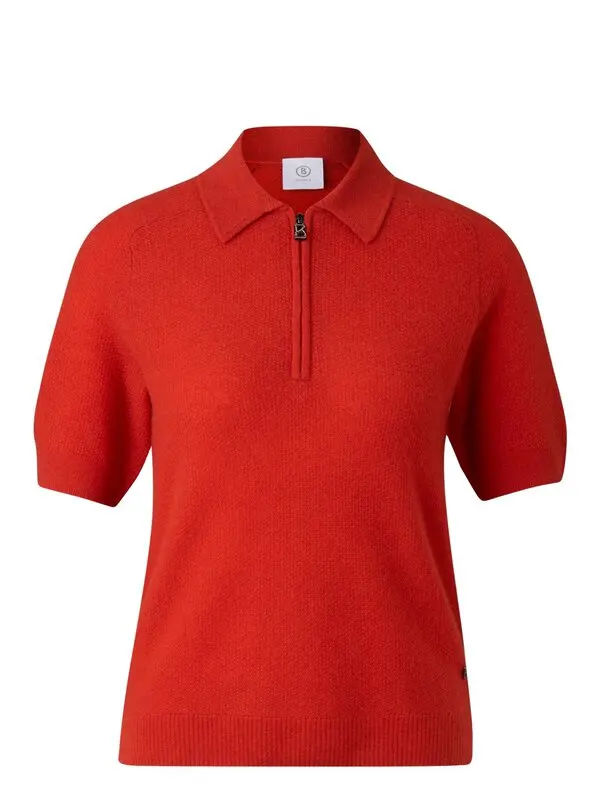 Bogner Knitted Polo Shirt - Red
