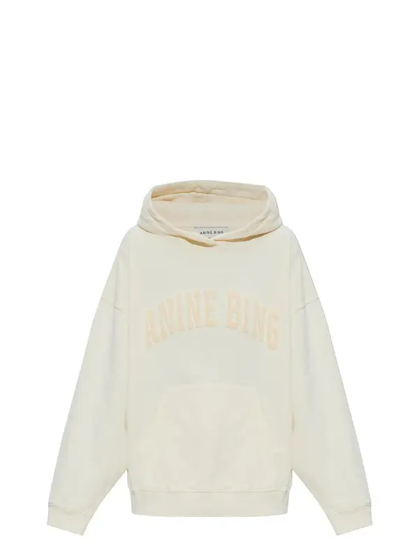 ANINE BING Hooded Sweatshirt - Cream