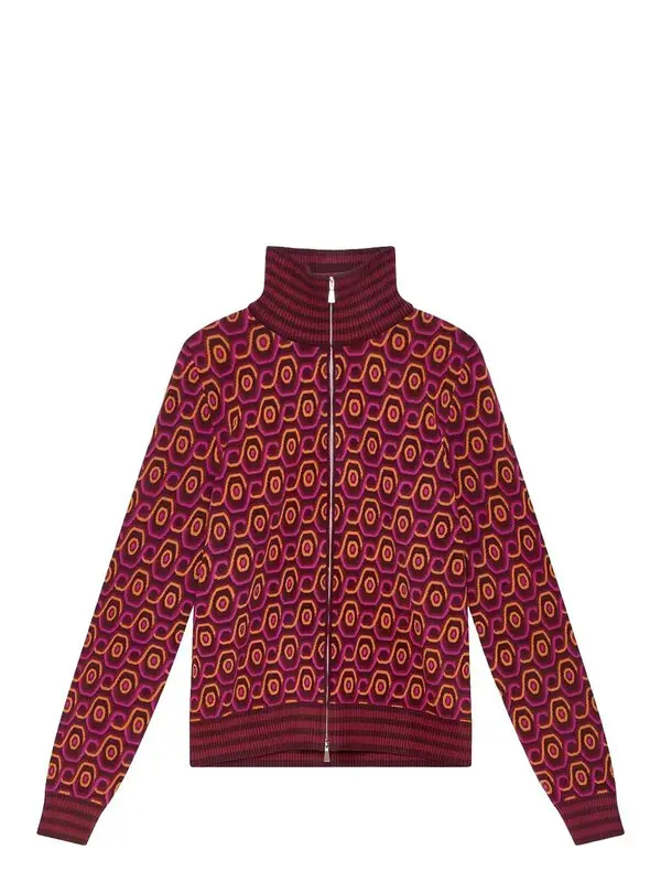 Malìparmi Zip-up Cardigan With Chain Print - Red