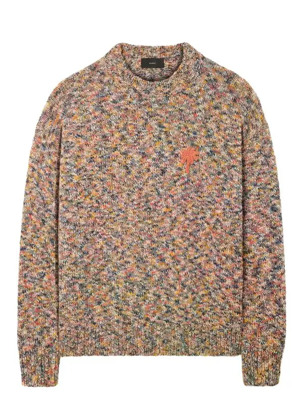 Alanui Palm-tree Crew-neck Sweater - Neutrals