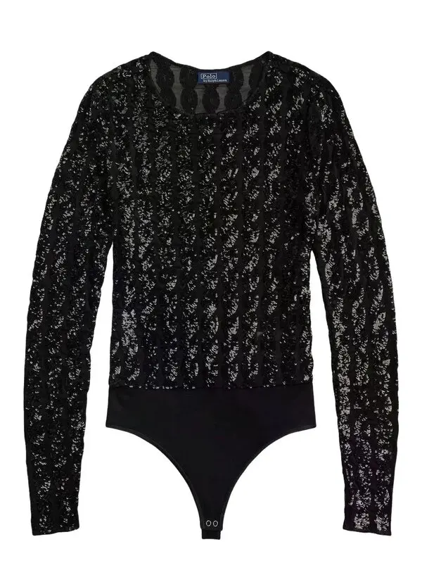 Polo Ralph Lauren Sequin-embellished Bodysuit - Black