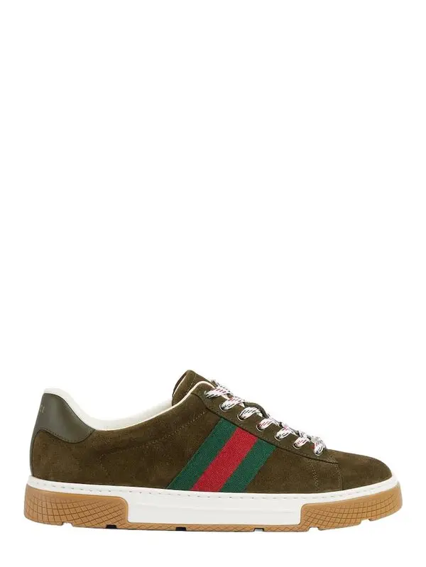 Gucci Ace Sneaker With Web - Green