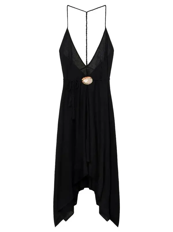 Alanui Embellished Halterneck Maxi Dress - Black