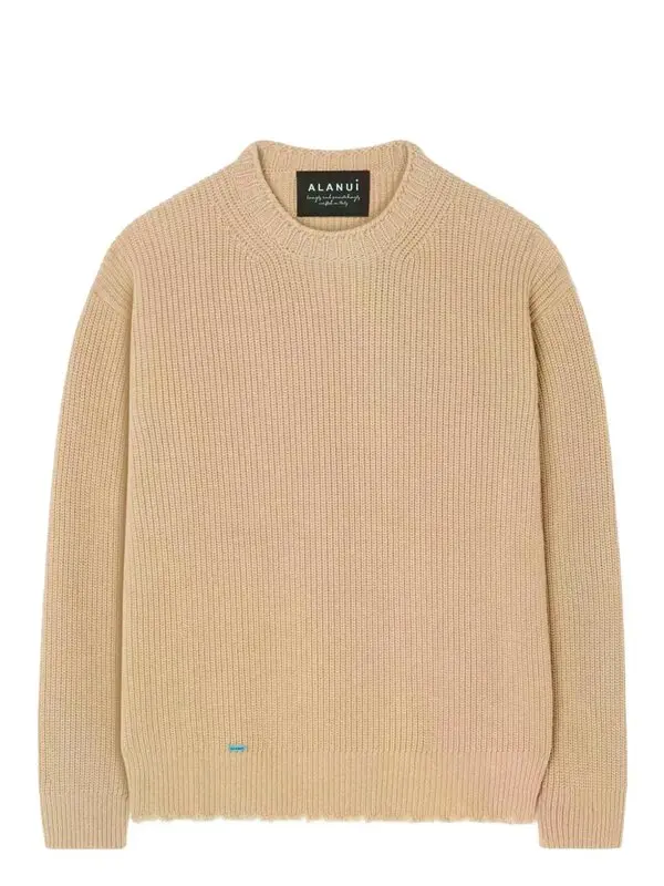 Alanui Ribbed Frayed Sweater - Neutrals