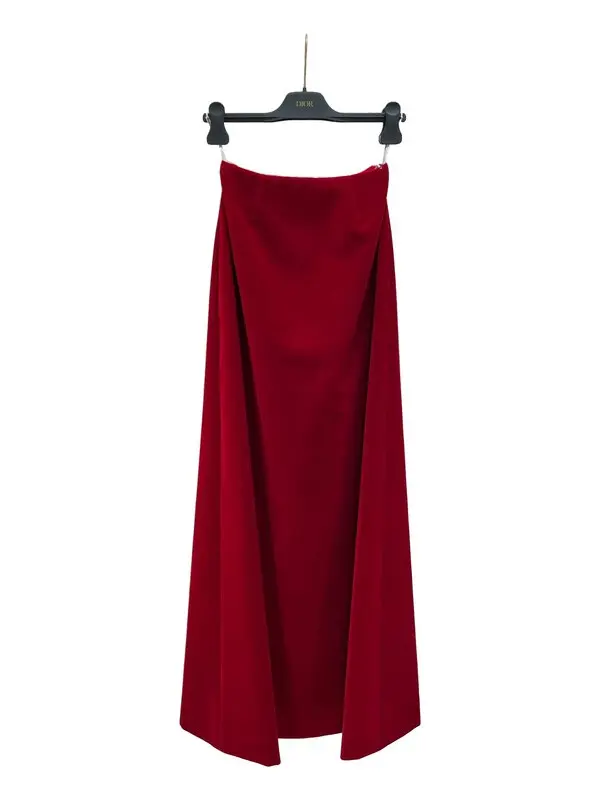 Dior Velvet Skirt - Red