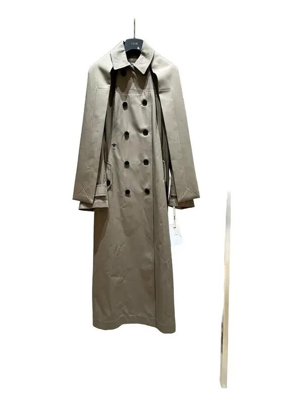 Dior Trench Coat With Scarf - Beige