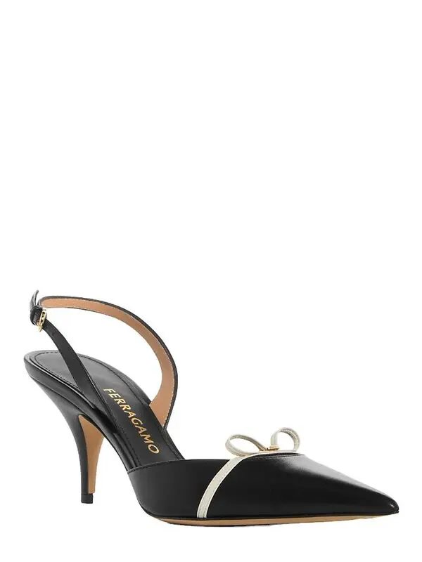 FERRAGAMO Gylla 70 Slingback Pumps - Black