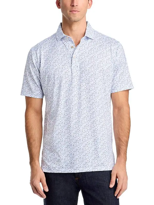 Peter Millar Oyster Roast Performance Polo Shirt - White